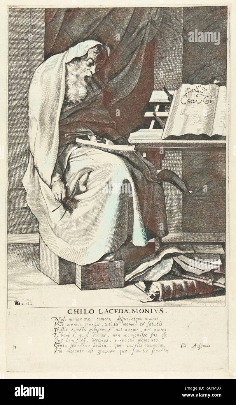 Chilon of Sparta, print maker: Jacob de Gheyn III, Decimus Magnus ...