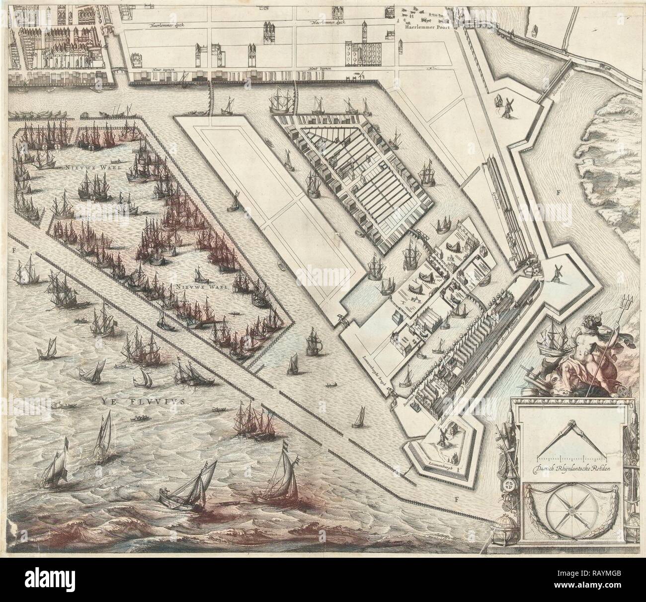 Map of Amsterdam (leaf right), 1625, The Netherlands, Balthasar Florisz ...
