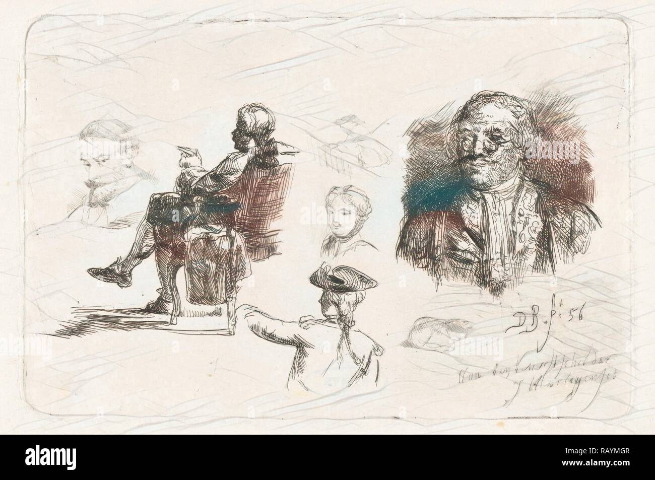 Study Sheet with different figures, David Bles, Joseph Hartogensis ...