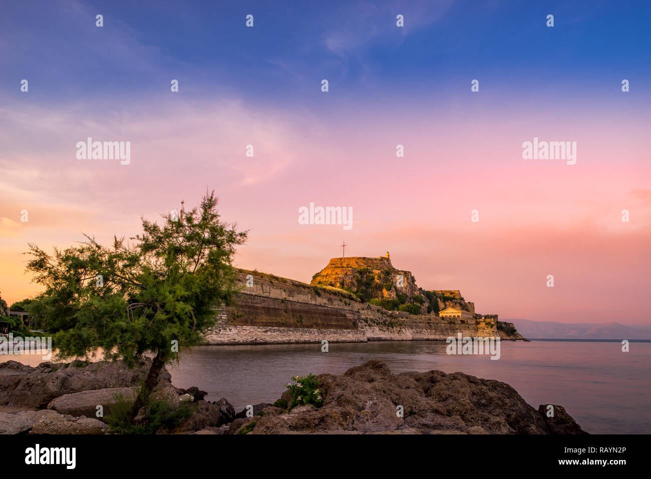 The old castle of Corfu island Greece Stock Photo - Alamy