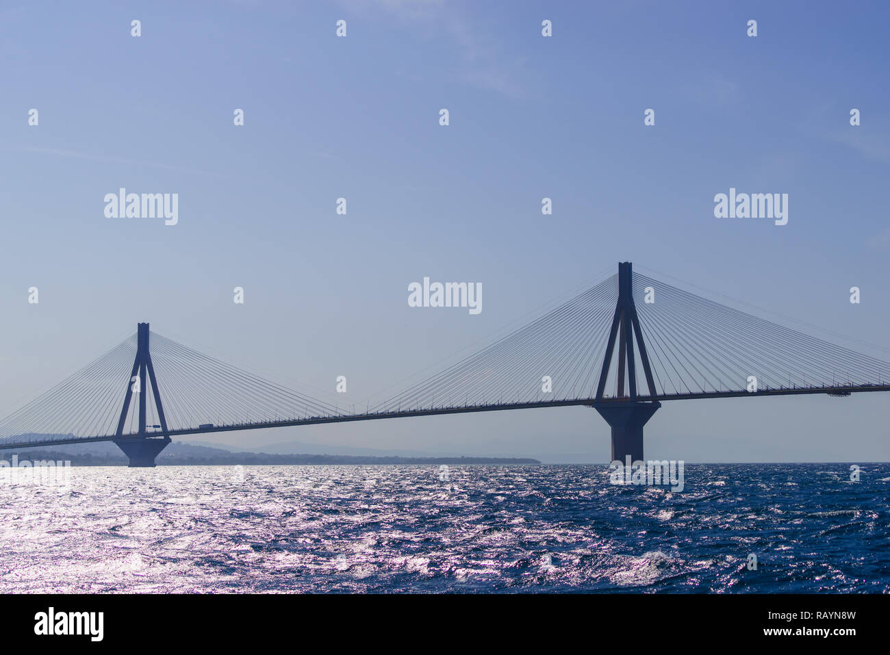 the Rio Antirio bridge or Charilaos Trikoupis bridge, one of the ...