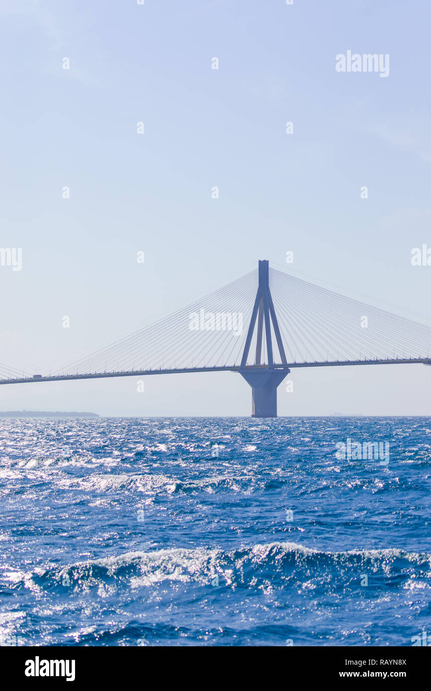 the Rio Antirio bridge or Charilaos Trikoupis bridge, one of the ...