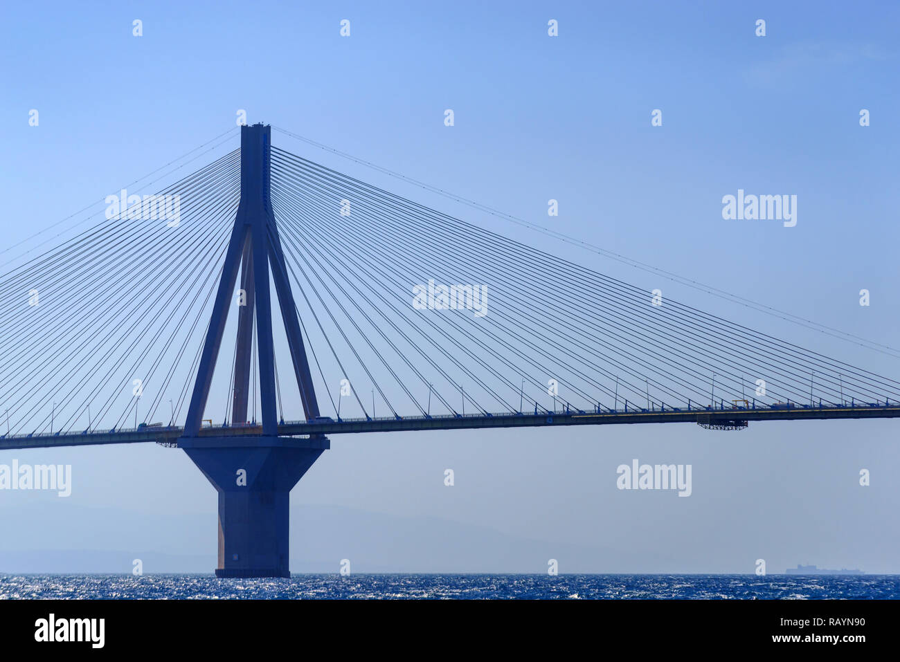 the Rio Antirio bridge or Charilaos Trikoupis bridge, one of the ...