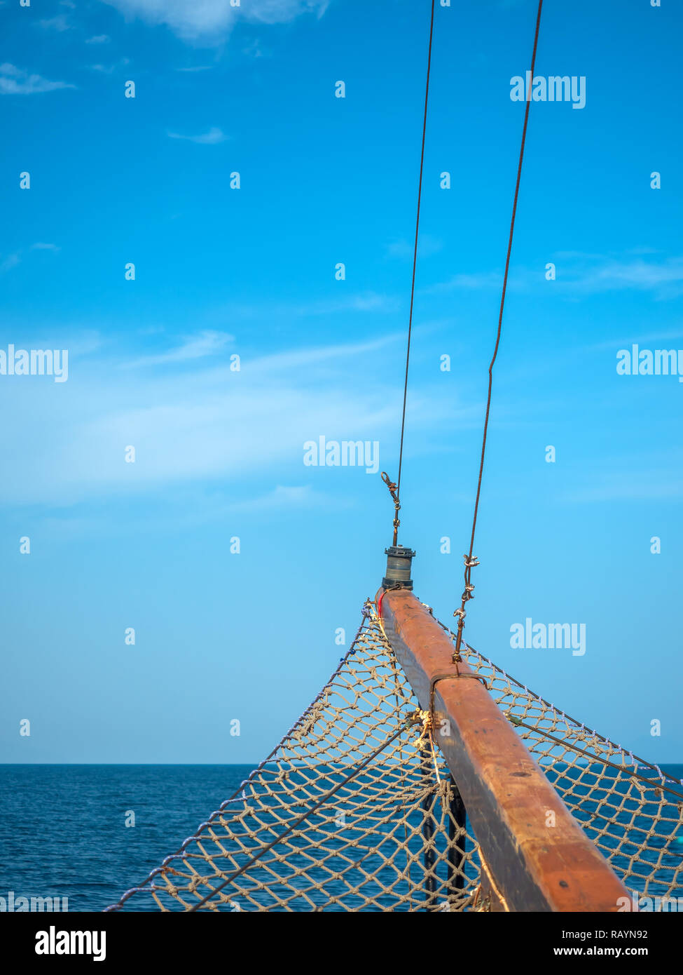 Old ship tackles. Old sailing ship vessel. Background Stock Photo - Alamy