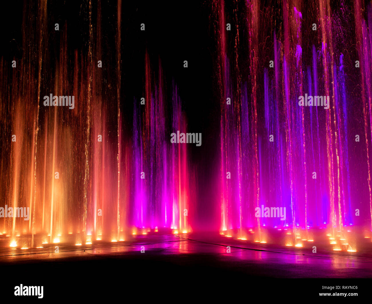 Large multi colored decorative dancing water jet led light fountain ...