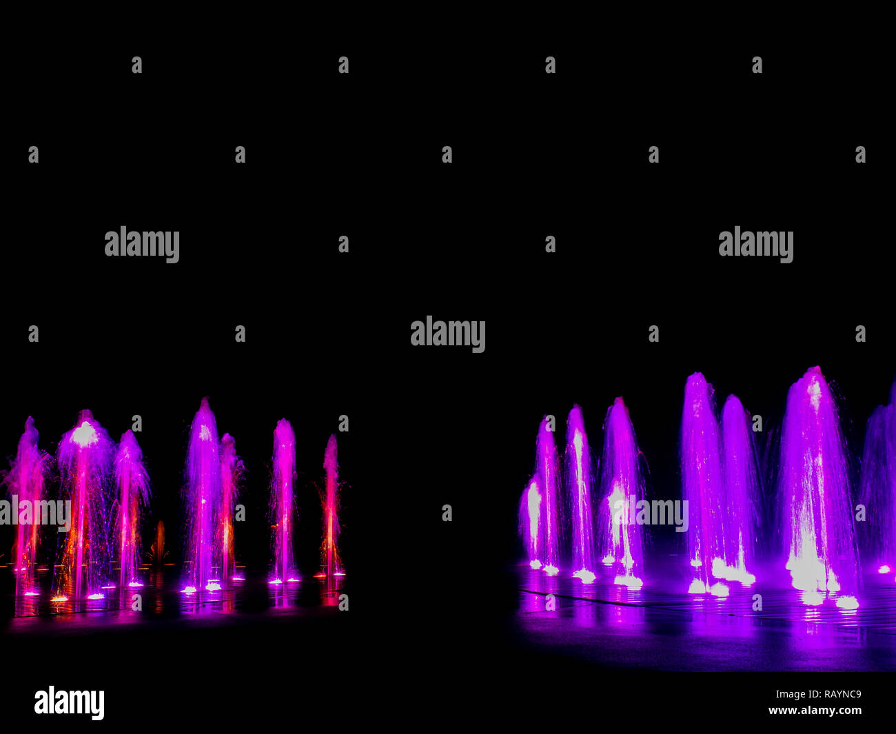 Large multi colored decorative dancing water jet led light fountain ...