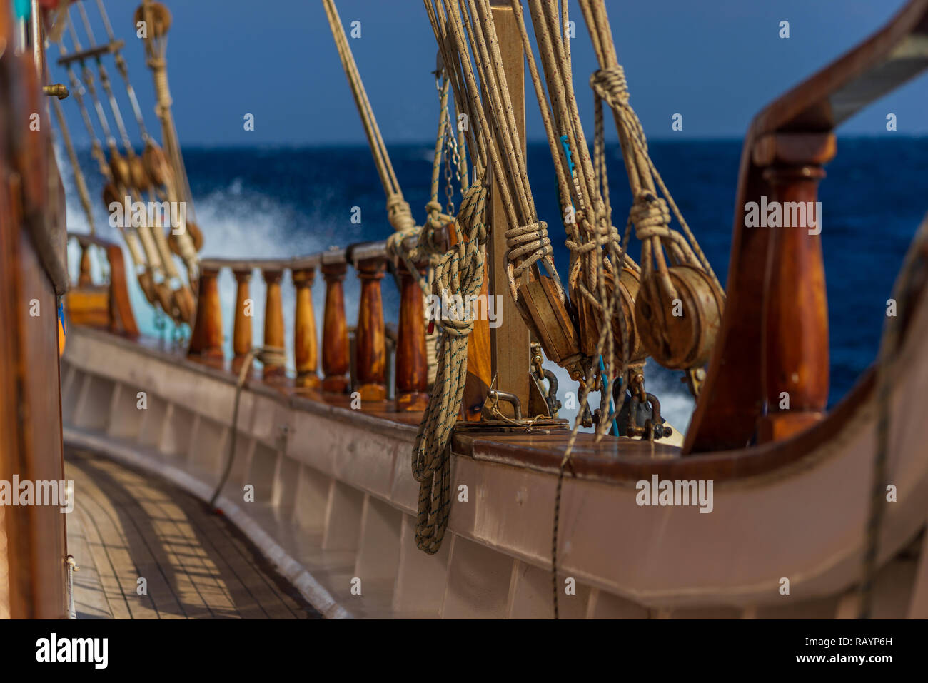 Old ship tackles. Old sailing ship vessel. Background Stock Photo - Alamy