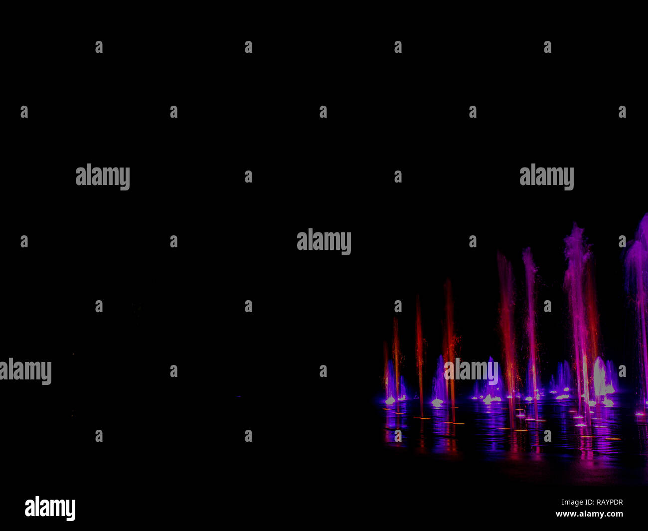 Large multi colored decorative dancing water jet led light fountain ...