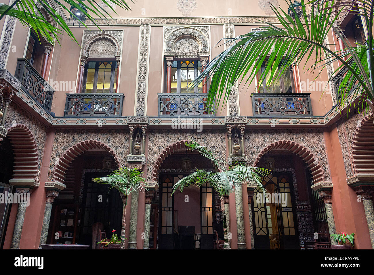 Interior of the Alentejo house "Casa do Alentejo" in Lisbon, Portugal ...