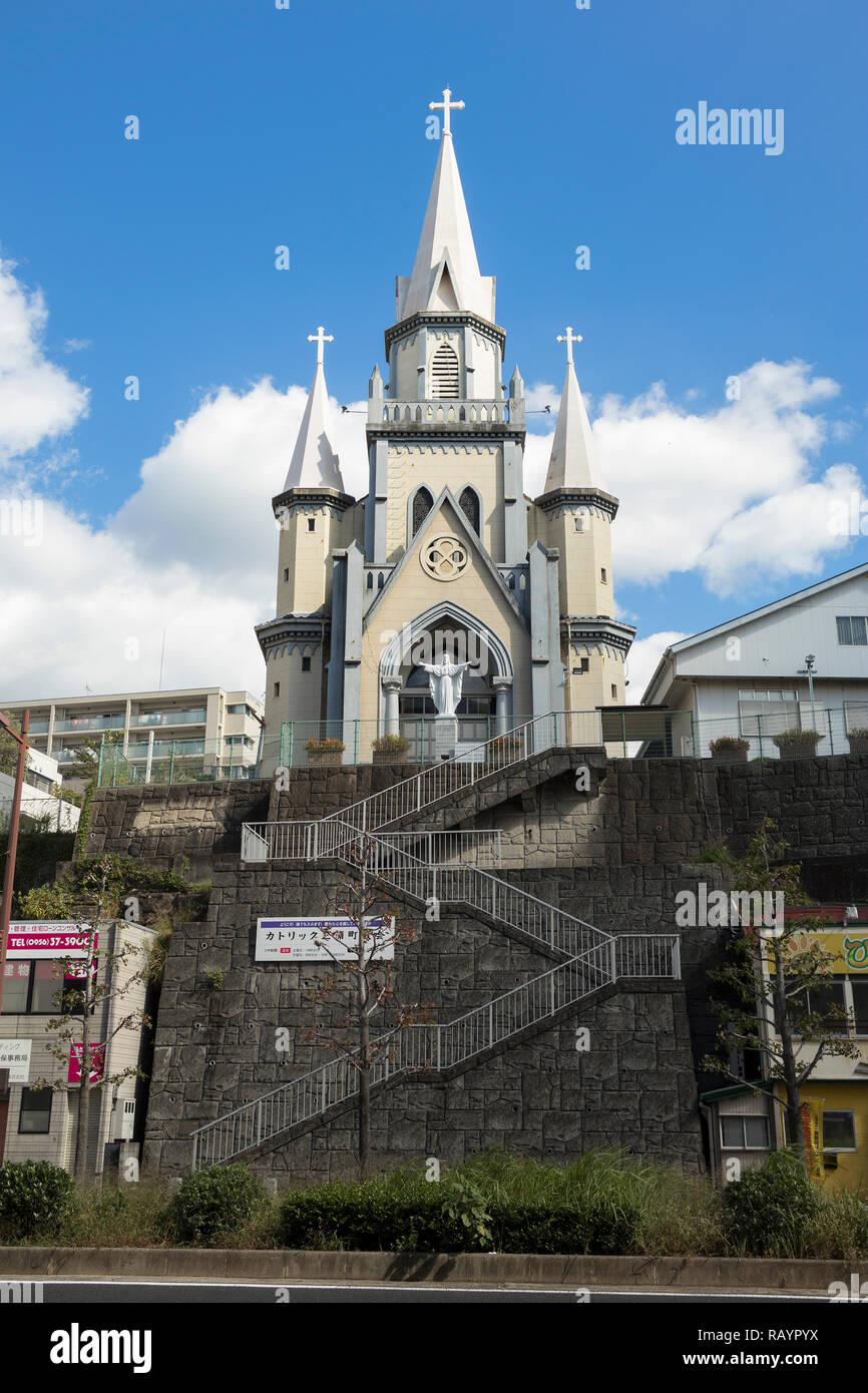 Sasebo, Japan - October 28, 2018: Catholic church Miura cho, Soaring ...