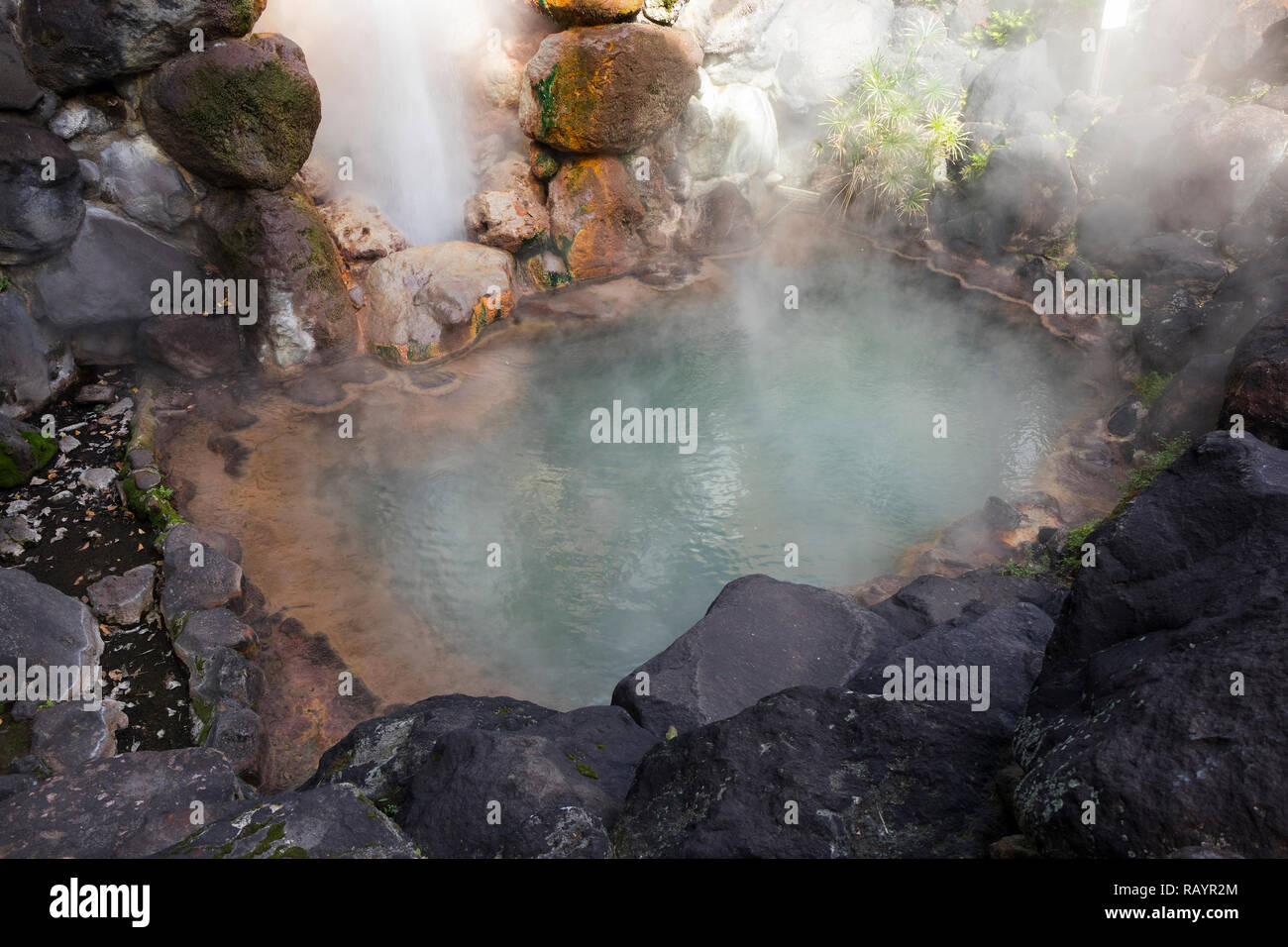 Beppu, Japan - November 2, 2018: Tatsumaki Jigoku geyser, a natural ...