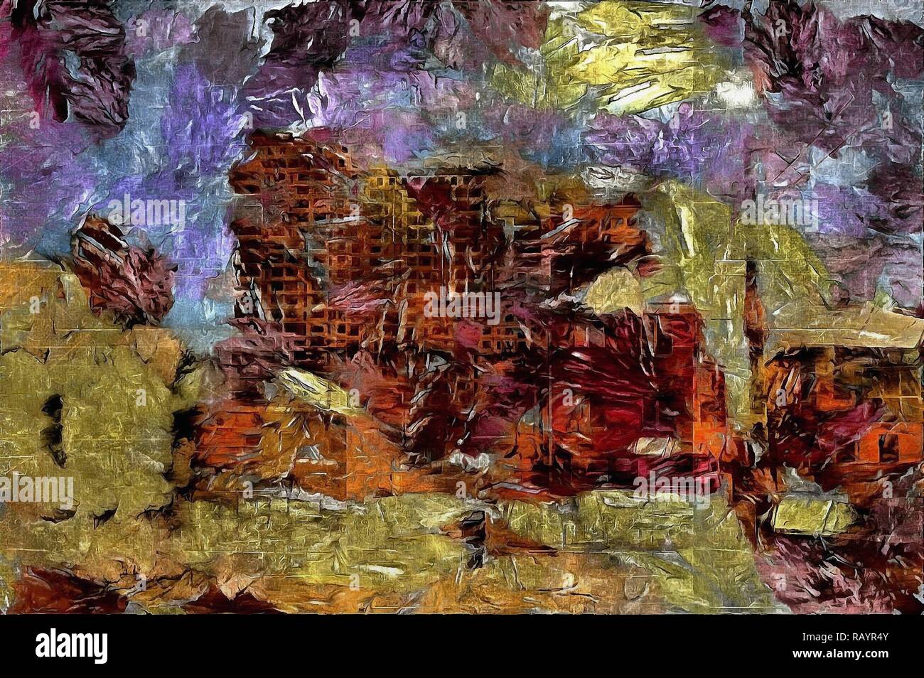 abstract psychedelic grunge background graphic stylization on a ...