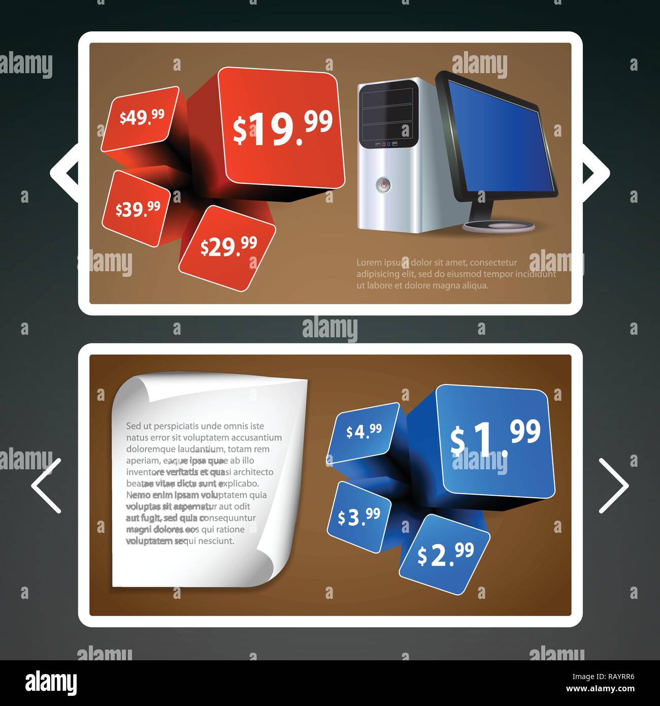 Shop selling computers Stock Vector Images - Alamy