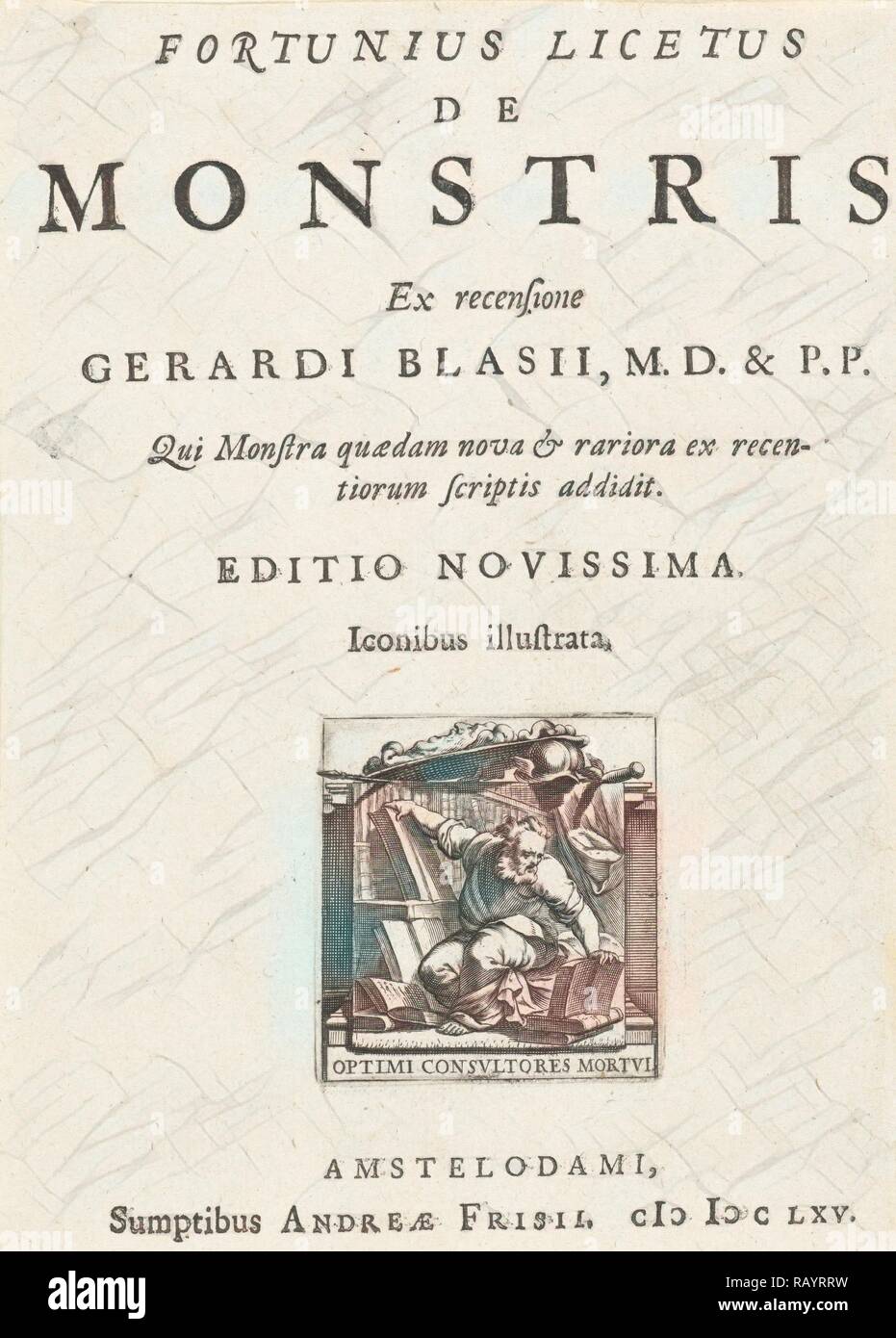 Title page for Fortunius Licetus, The Monstris, Amsterdam 1665, The ...