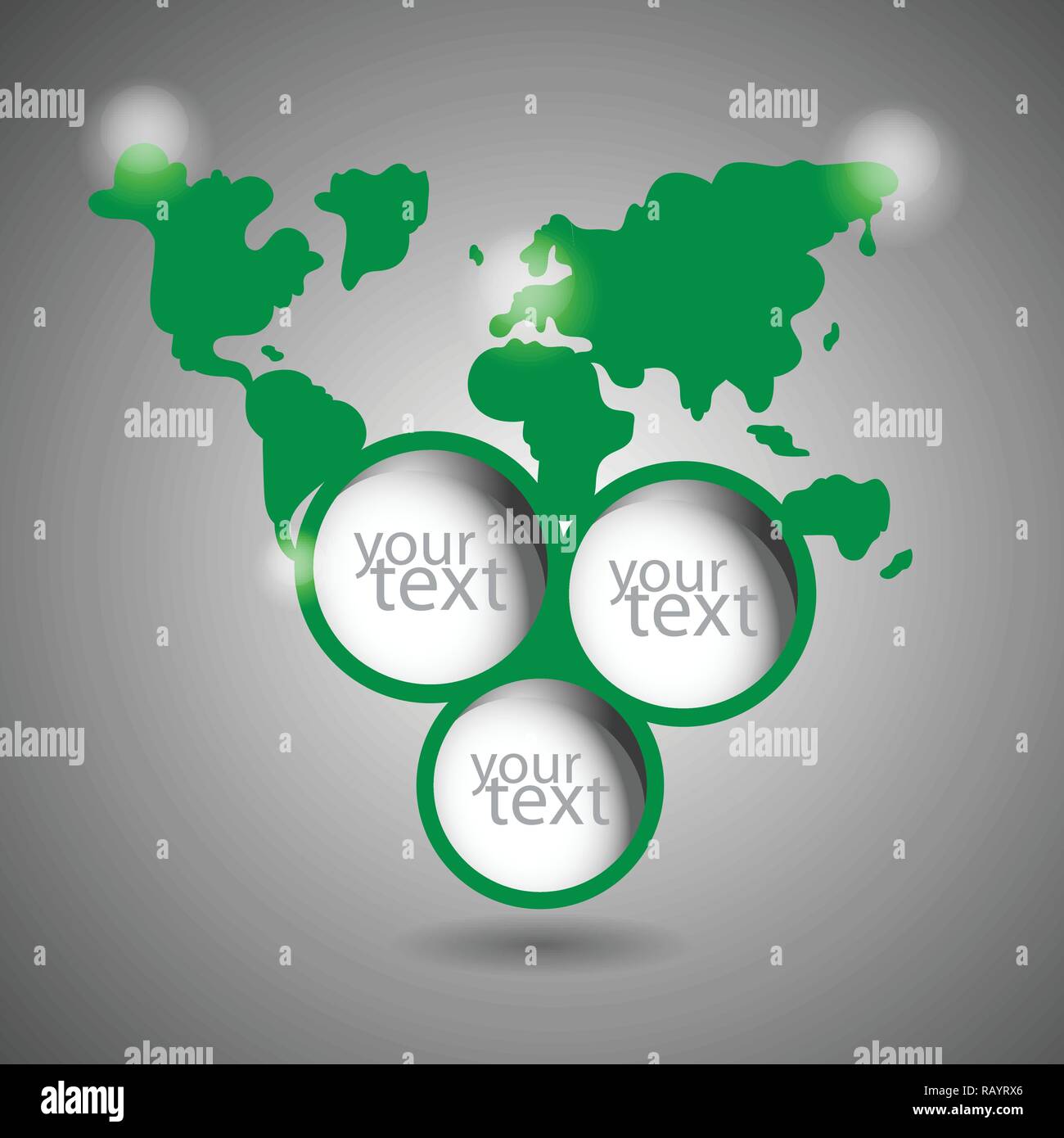 Circular map of the world Stock Vector Images - Alamy
