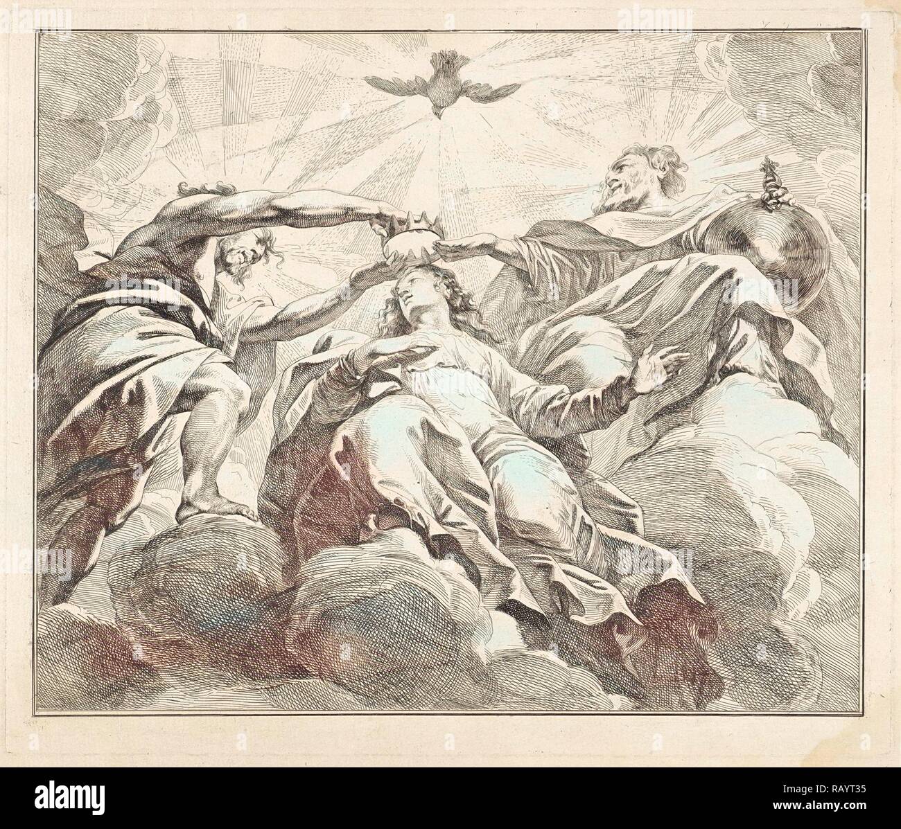 Coronation of Mary, Jacob de Wit, 1705 - 1754. Reimagined by Gibon ...