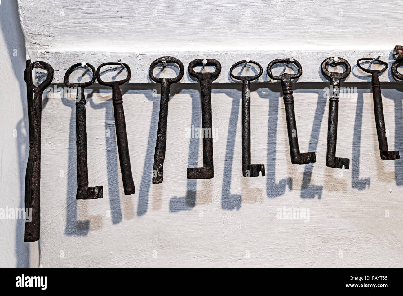 Italy Basilicat Acerenza peasant house museum-ancient keys Stock Photo ...