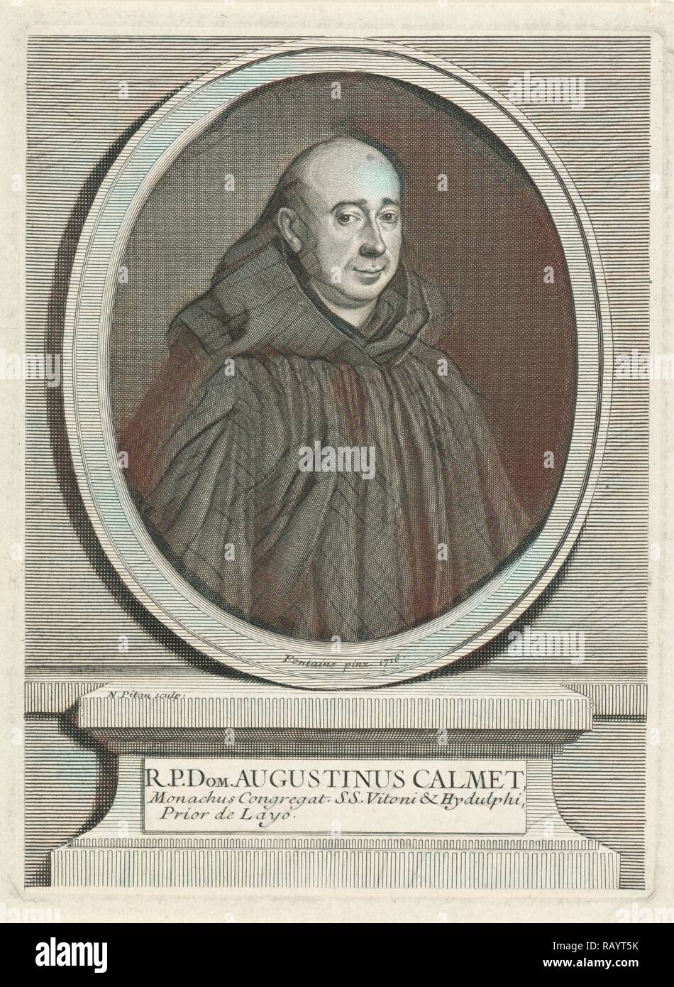 Portrait of the theologian Antoine Augustin Calmet, Nicolas Pitau (II ...