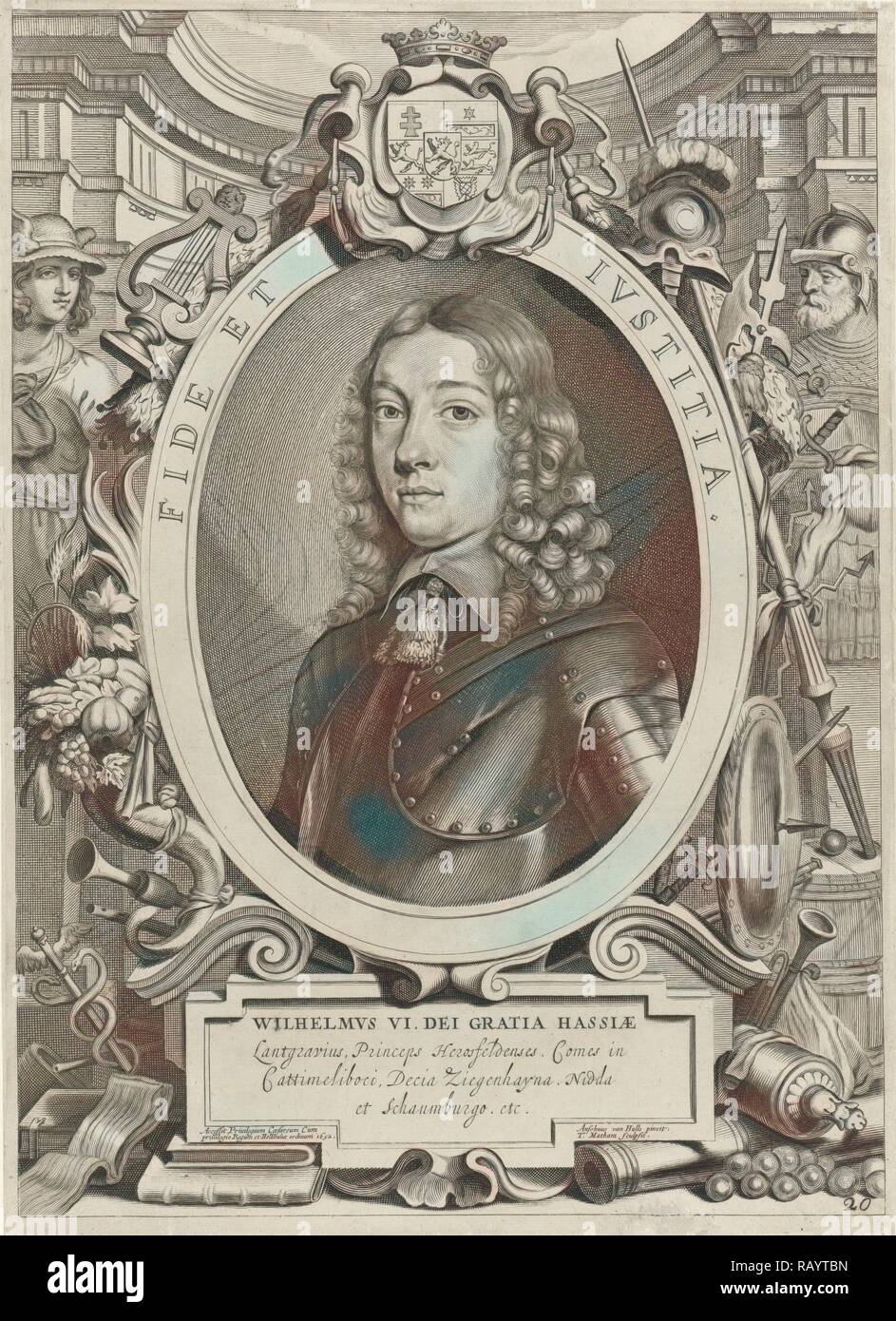 Portrait of William VI, Landgrave of Hesse-Kassel, in an allegorical ...