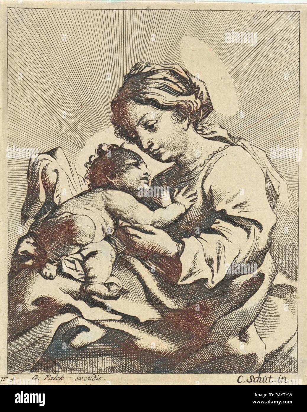 Mary with the Christ Child, Anonymous, Gerard Valck, 1670 - 1726 ...