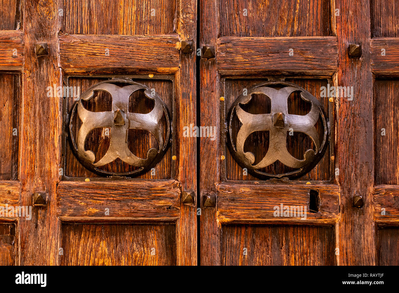 Italy Basilicat Acerenza Cathedral particular door Stock Photo - Alamy