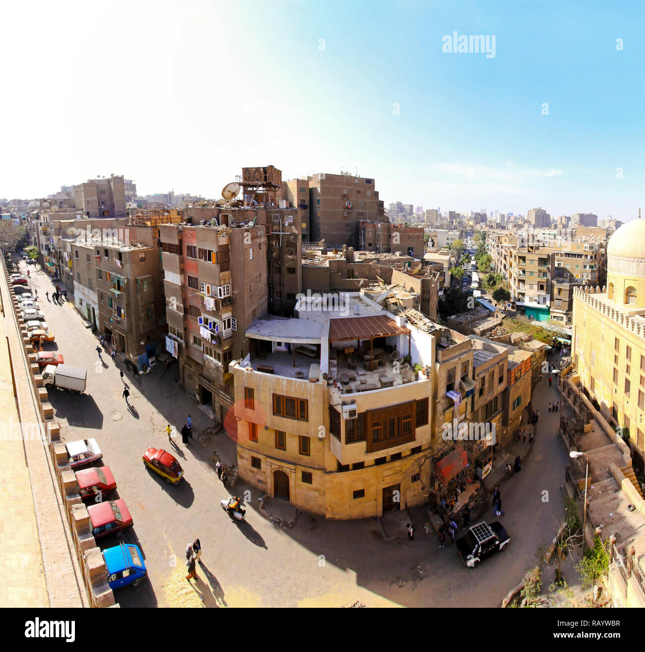 CAIRO, EGYPT - MARCH 3: Cairo neighbourhood on MARCH 3, 2010. Real old ...