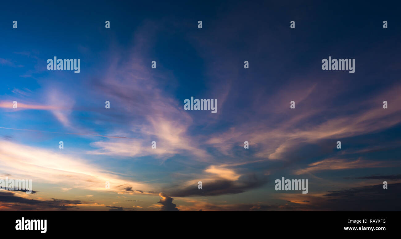 amazing dramatic cloud during sunset , twilight sky color Stock Photo ...
