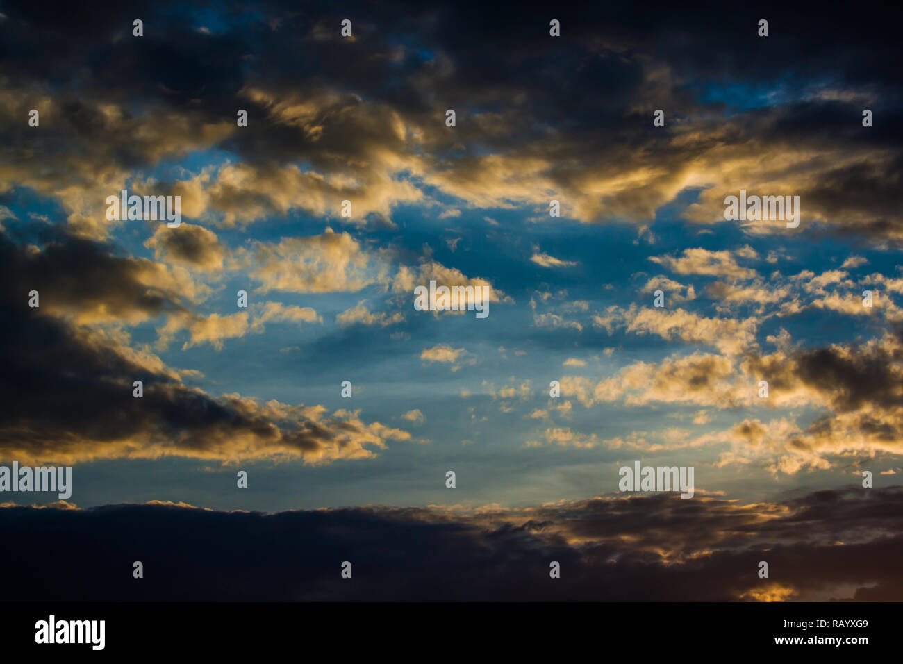 twilight colorful sky with sunlight shine behind background Stock Photo ...