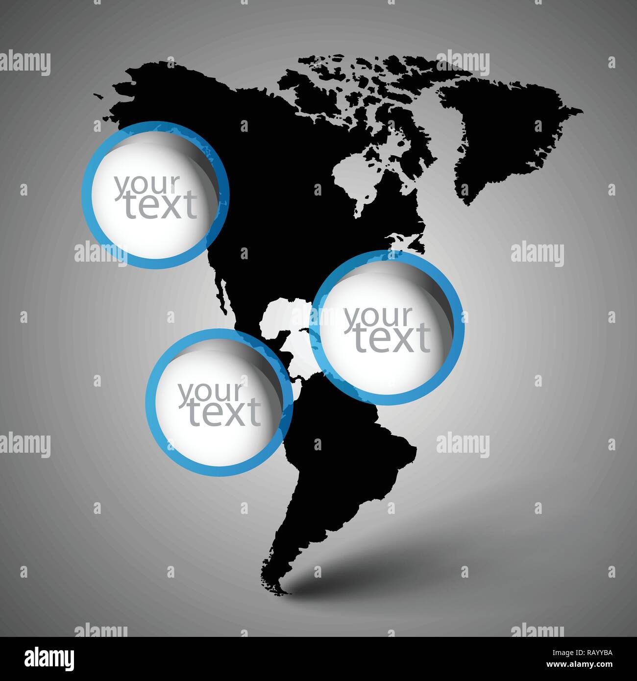 Abstract Circular 3D Speech Bubbles with World Map Concept for Web and ...