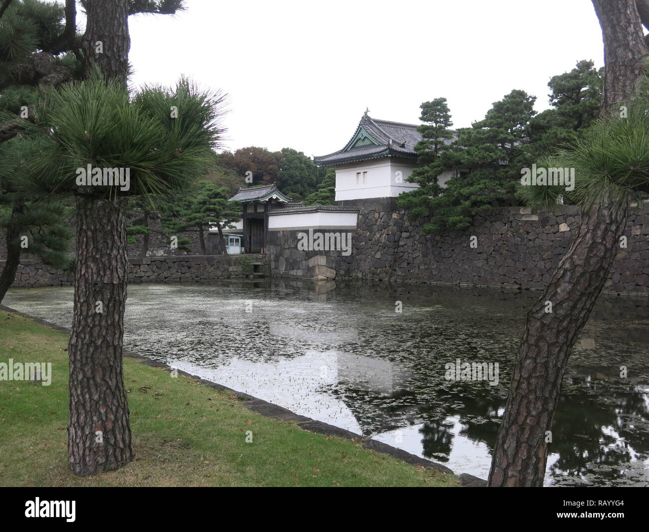 One of the guard towers atop the stone walls of the moat; Imperial ...
