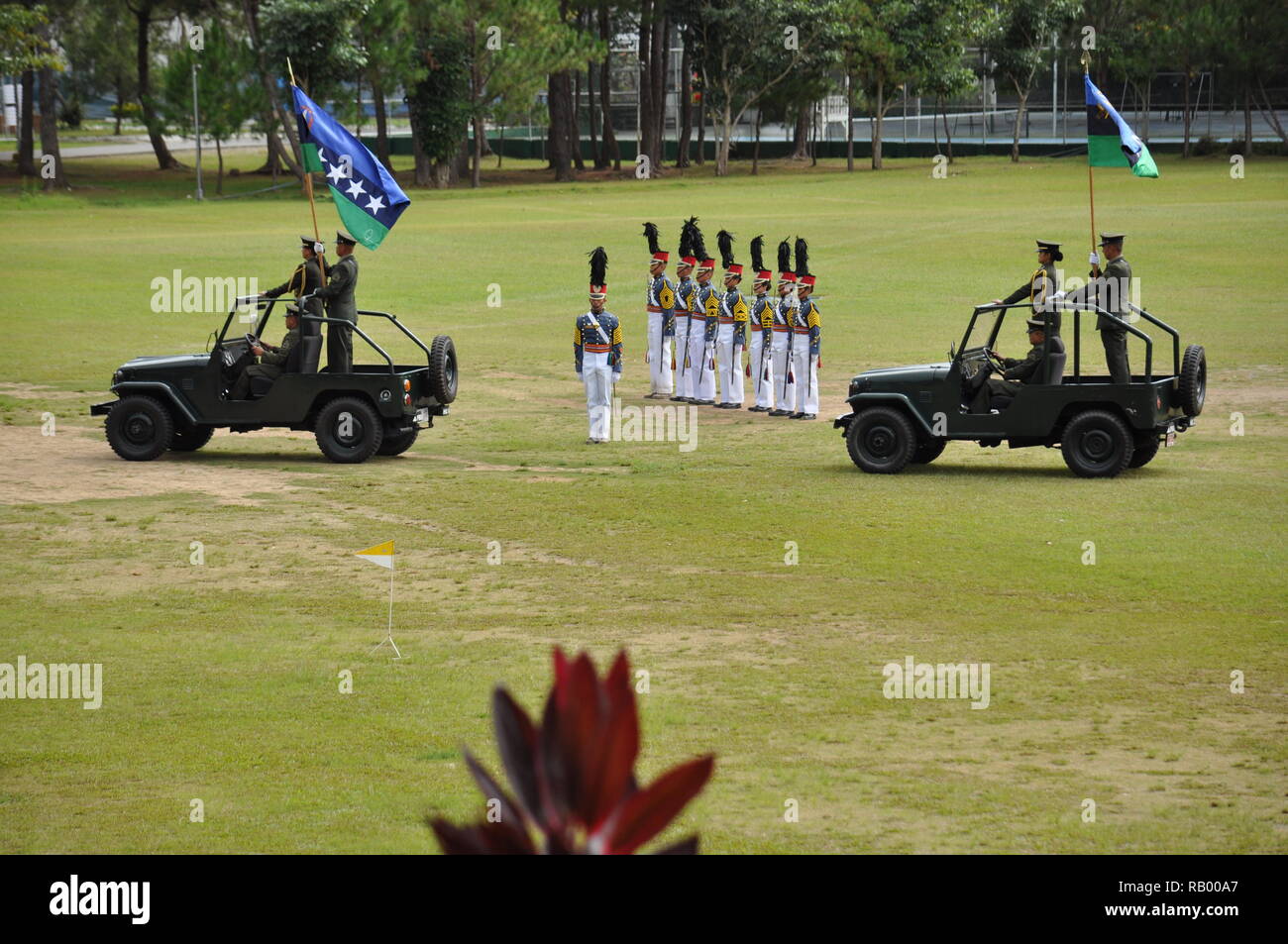 Cadets of the Philippine Military Academy (PMA) performing silent drill ...