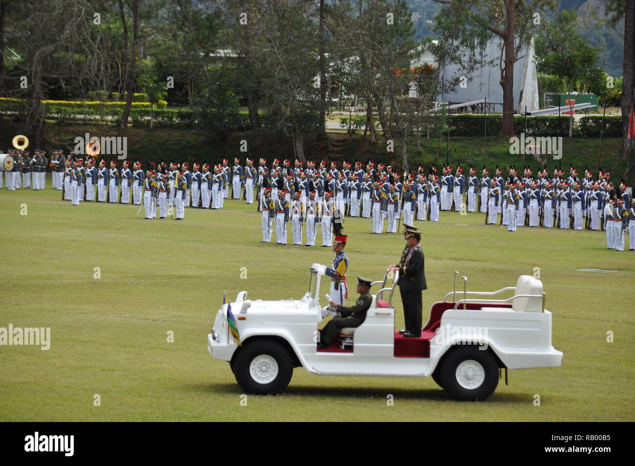Cadets of the Philippine Military Academy (PMA) performing silent drill ...