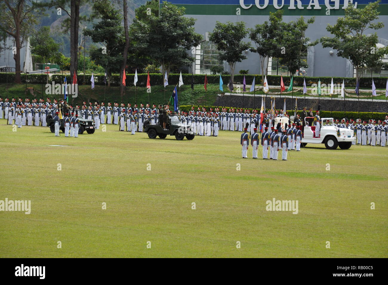 Cadets of the Philippine Military Academy (PMA) performing silent drill ...
