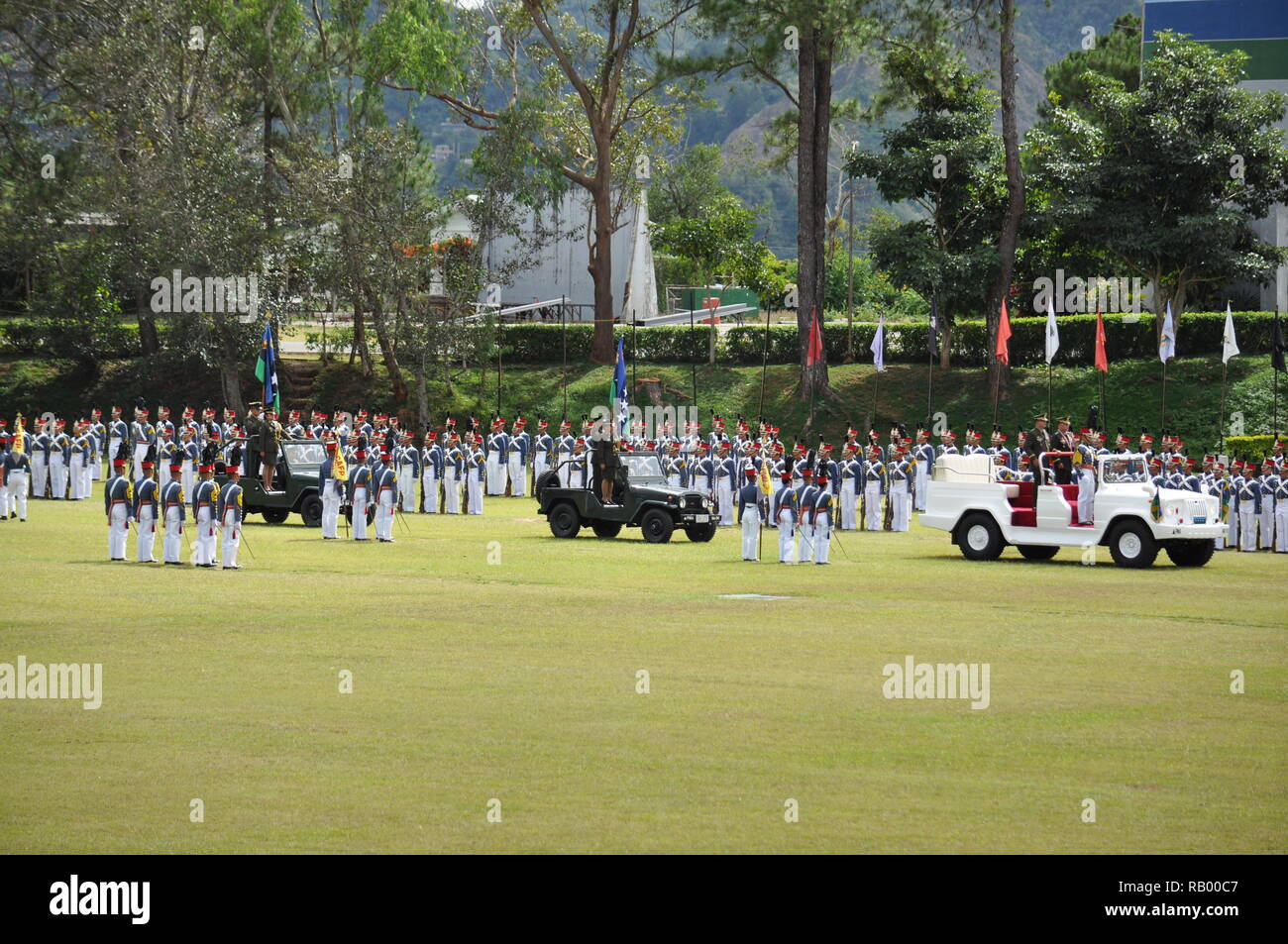 Cadets of the Philippine Military Academy (PMA) performing silent drill ...