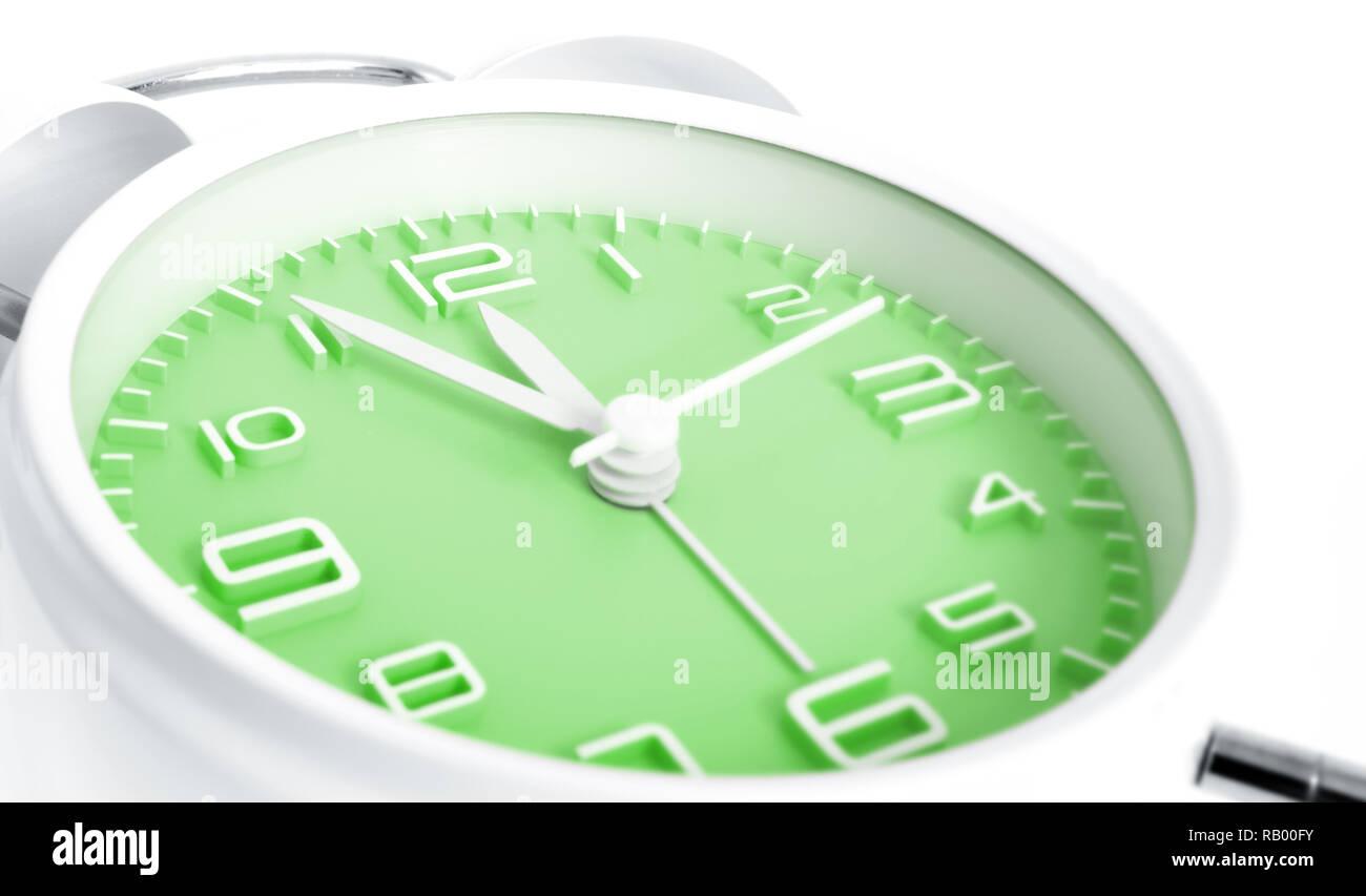 11 Am Alarm Clock Isolated On White High Resolution Stock Photography ...