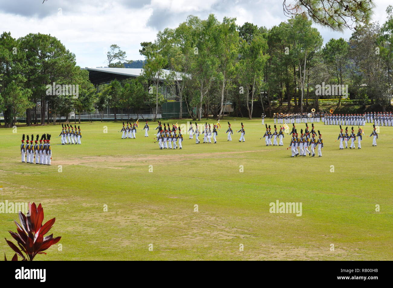 Cadets of the Philippine Military Academy (PMA) performing silent drill ...