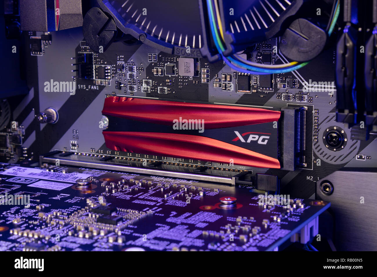 Blue Light Installation High Resolution Stock Photography and Images ...