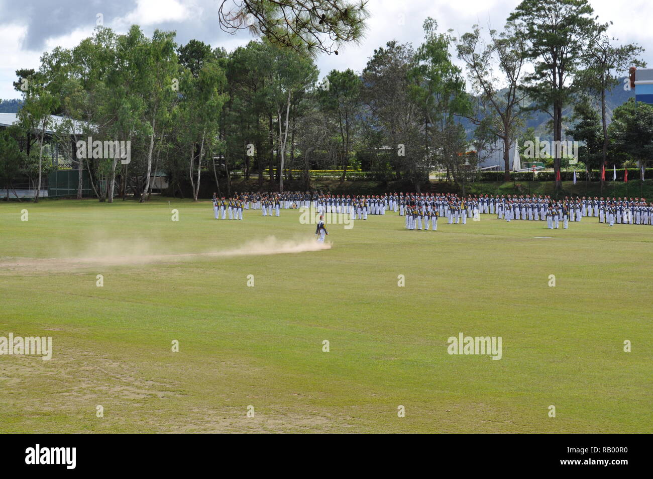 Cadets of the Philippine Military Academy (PMA) performing silent drill ...