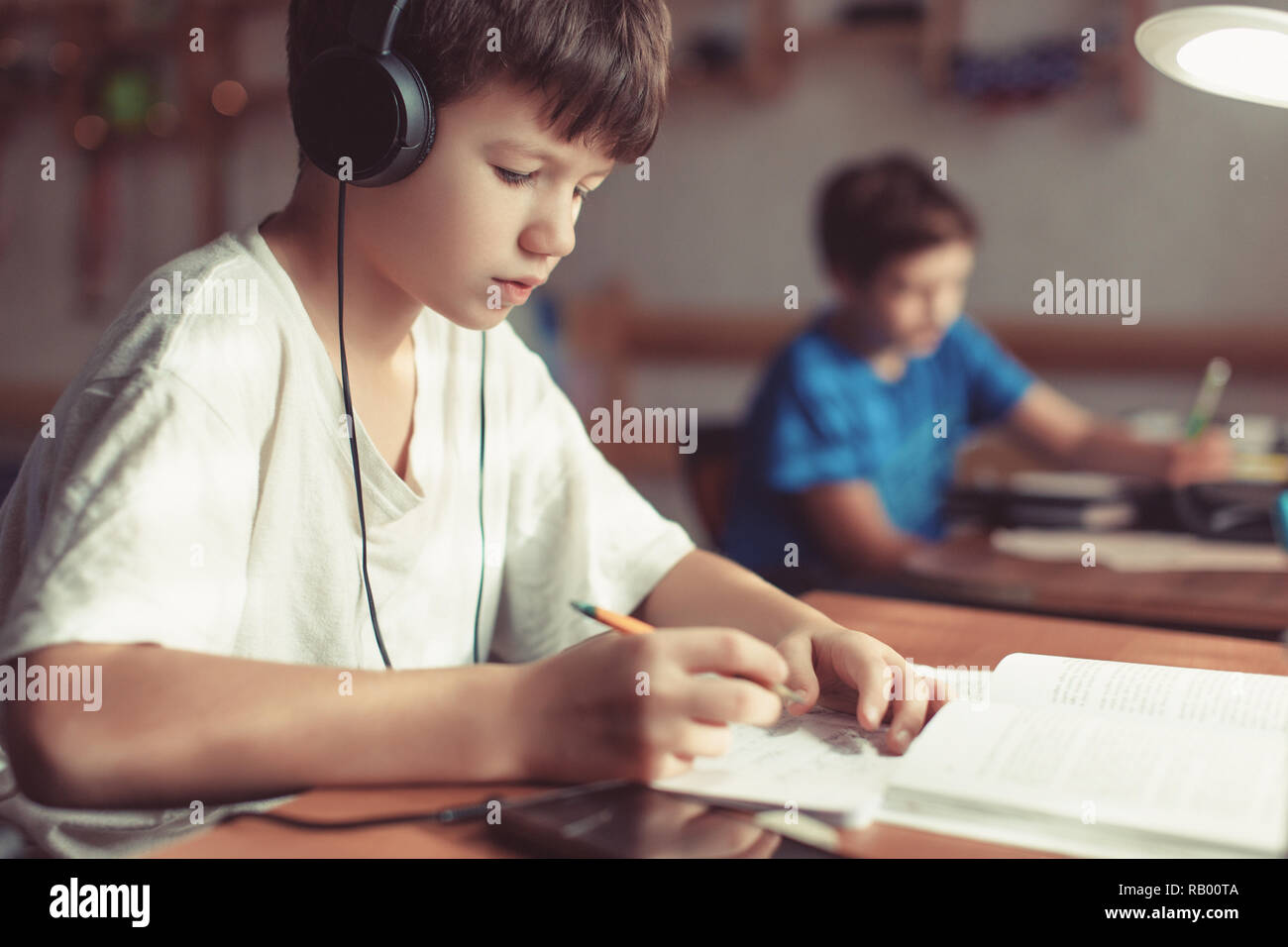 Homework teen desk hi-res stock photography and images - Alamy
