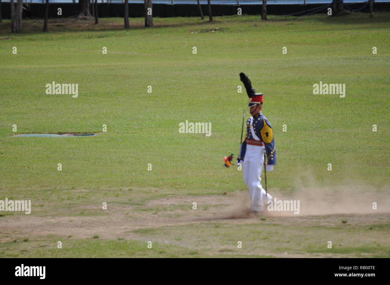 Cadets of the Philippine Military Academy (PMA) performing silent drill ...