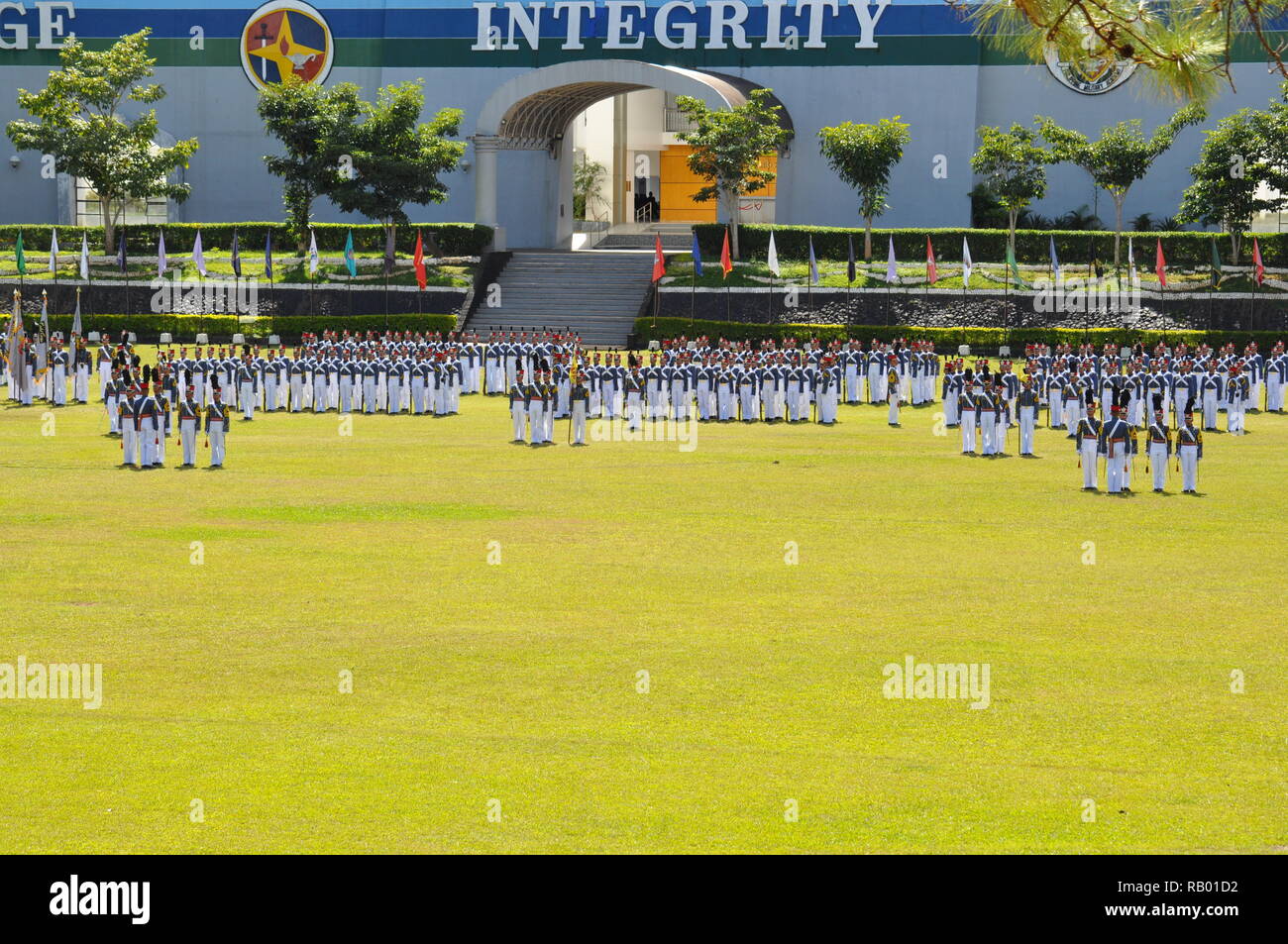 Cadets of the Philippine Military Academy (PMA) performing silent drill ...