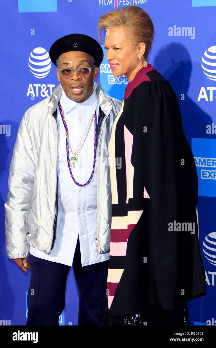 Spike Lee and his wife Tonya Lewis Lee attending the 30th Annual Palm ...
