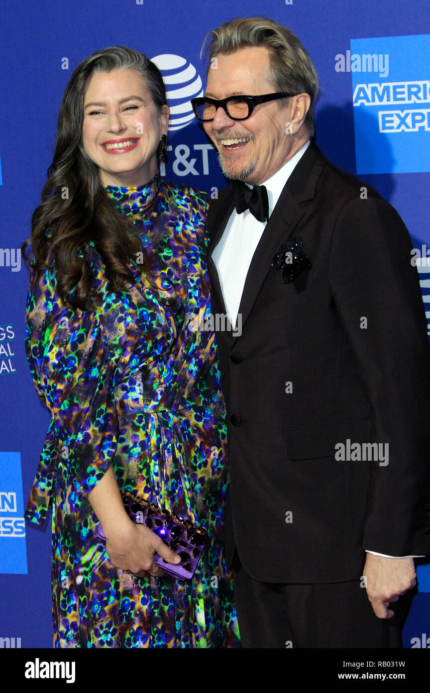 Gary Oldman and his wife Gisele Schmidt attending the 30th Annual Palm ...