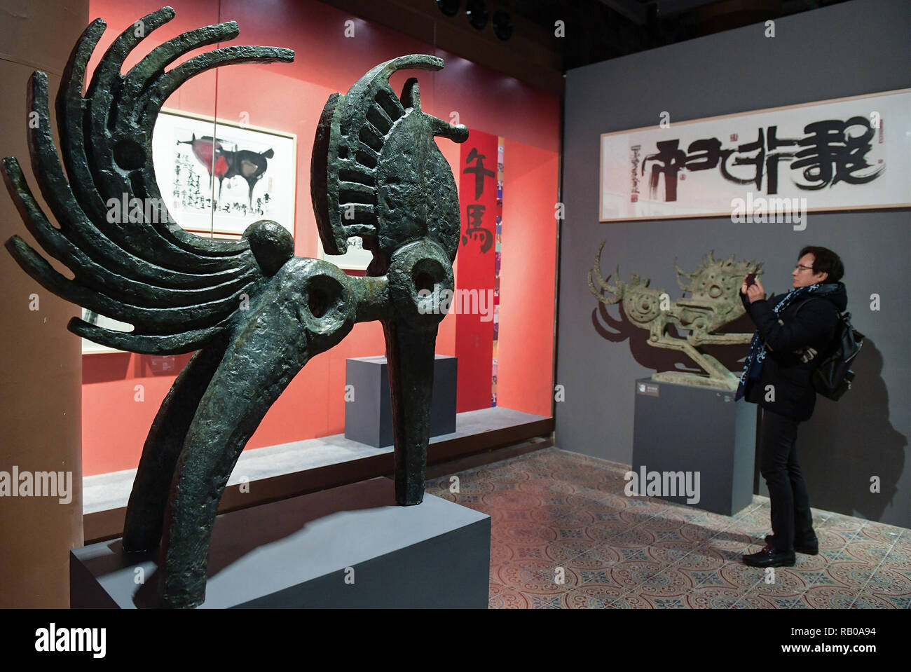Beijing, Chinese artist Han Meilin. 20th Feb, 2019. The Horse, the ...