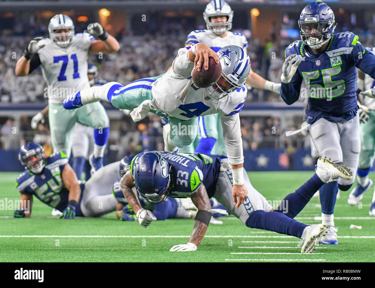 Texas, USA. January 05, 2019: Dallas Cowboys quarterback Dak Prescott ...