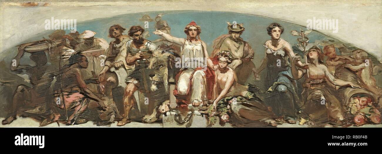 The Colonies Pay Tribute to the Dutch Maiden, Charles Rochussen, 1852 ...