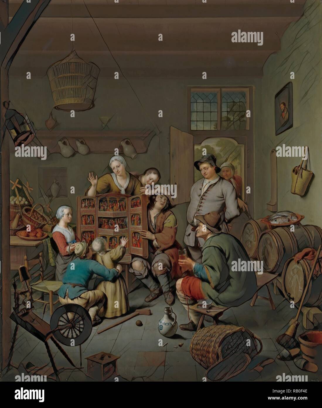 The Raree-show, ’t Fraay Curieus, Willem van Mieris, 1718. Reimagined ...