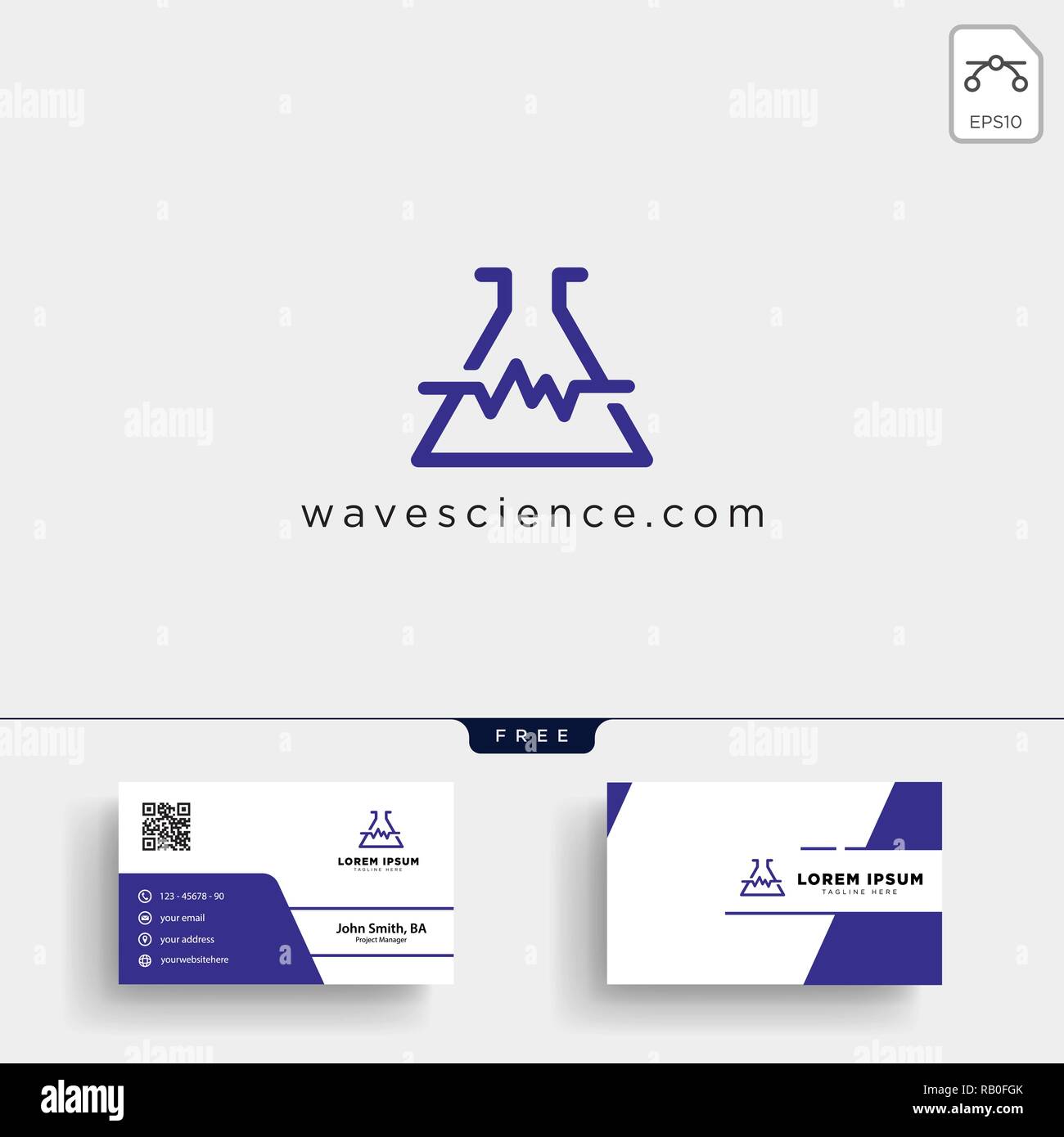 Business card illustration scientist laboratory hi-res stock ...