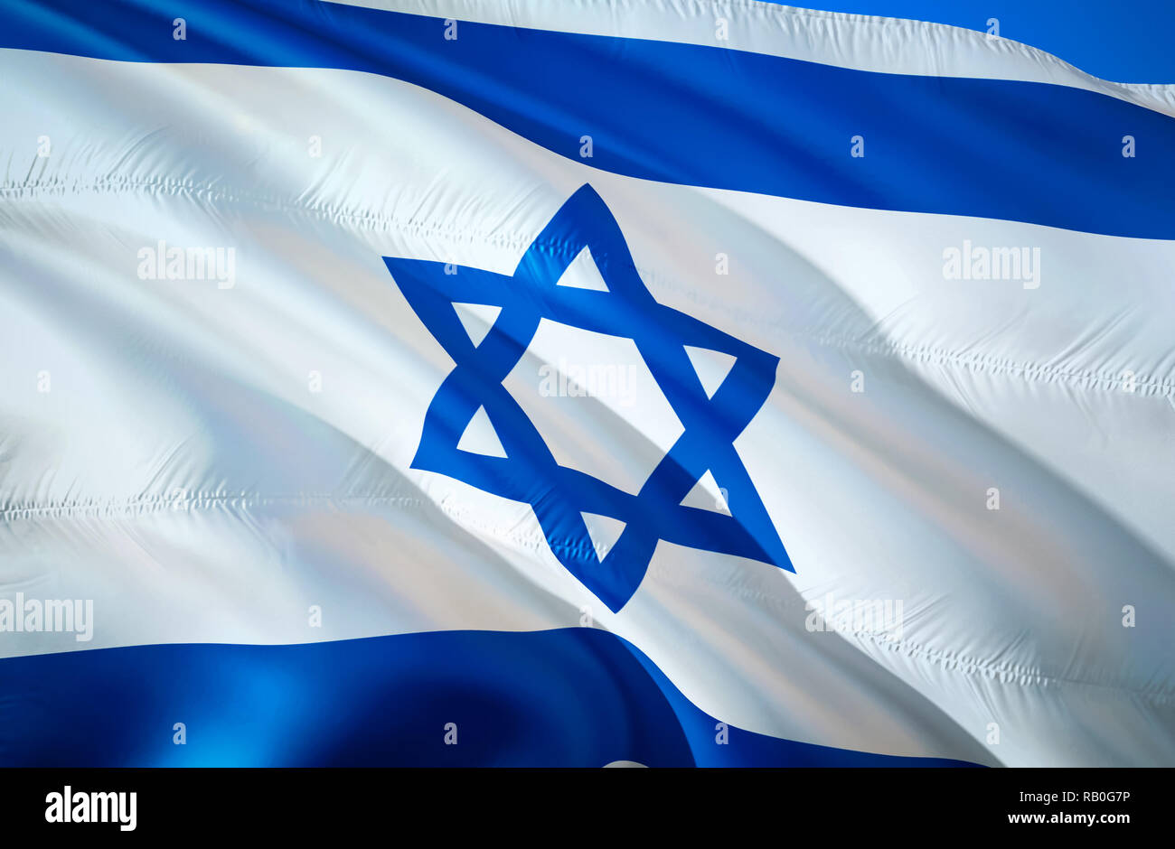 Israel flag. 3D Waving flag design. The national symbol of Israel, 3D ...