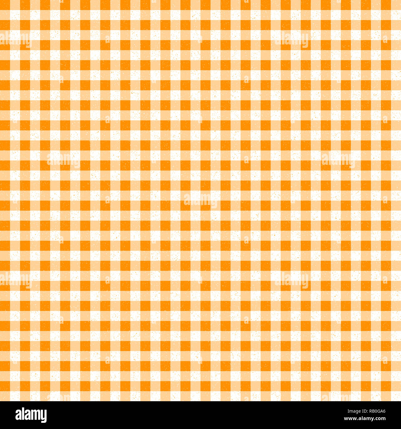 Gingham Classic Style orange and White Seamless Pattern With Speckle ...